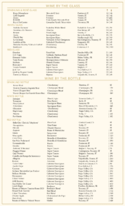 Menu - Adelina in Detroit